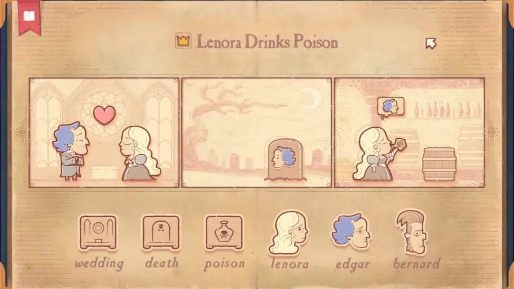 Storyteller - Lenora Drinks Poison - Square Eyes Gaming